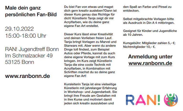Fan-Art Workshop – RAN! Bonn
